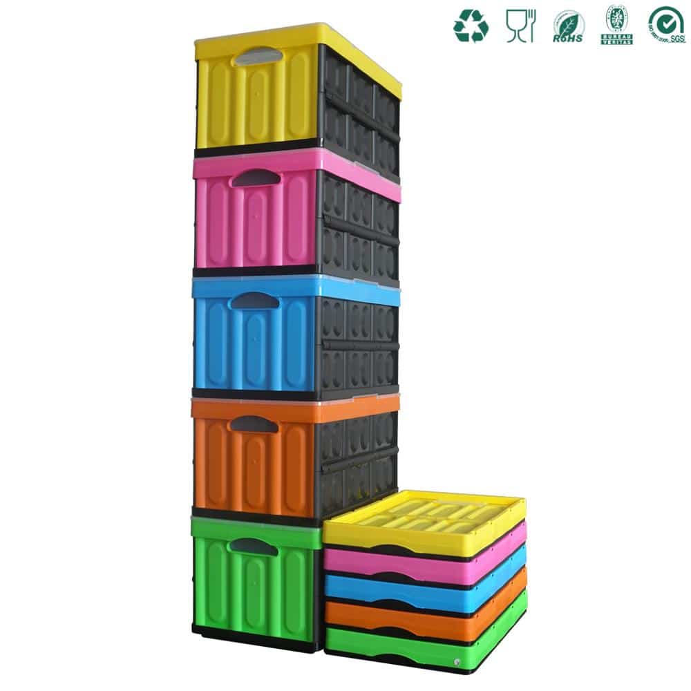 Home Use Colorful Clevermade Plastic Foldable Box - Crates supplier